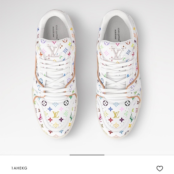 Louis Vuitton | Shoes | Louis Vuitton White Multicolor Sneakers | Poshmark